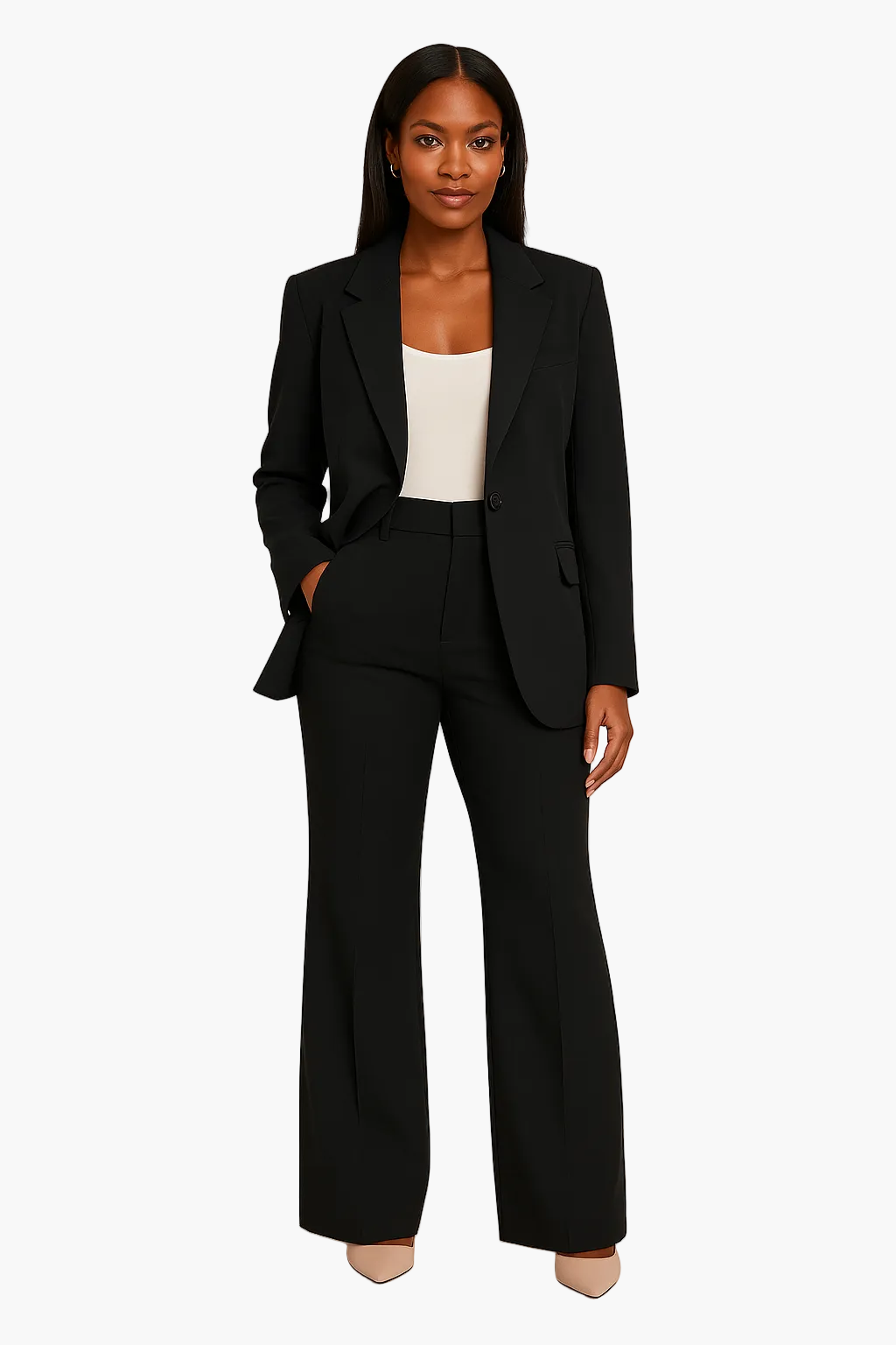 Women's Work Suit Set – Modern Jacket & Trousers for Office and Formal ...